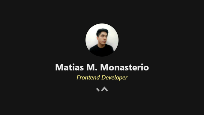 Matias M. Monasterio | Frontend Developer